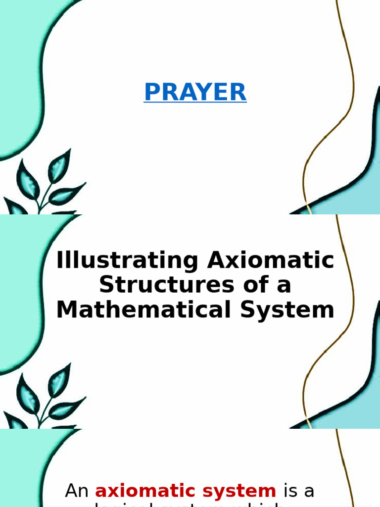 Illustrating Axiomatic Structures of a Mathematical System | PDF