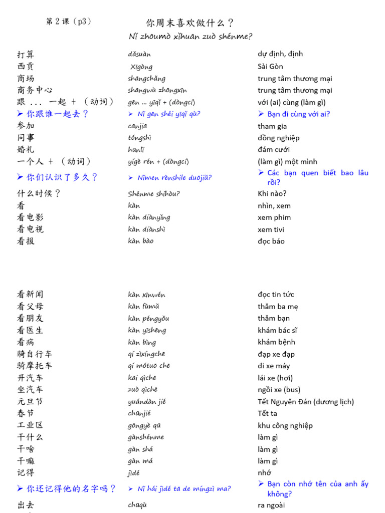 Hi China II - Bài 2 - P3 | PDF
