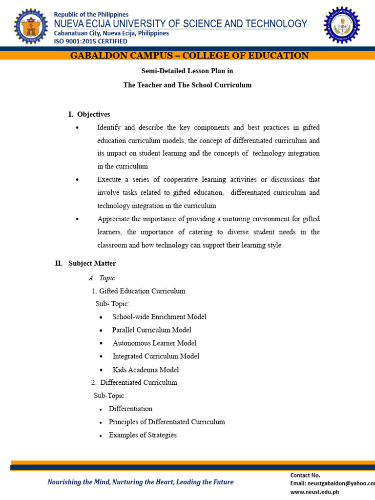 Balderama MD Curriculum Innovation LP | PDF | Curriculum | Educational Technology