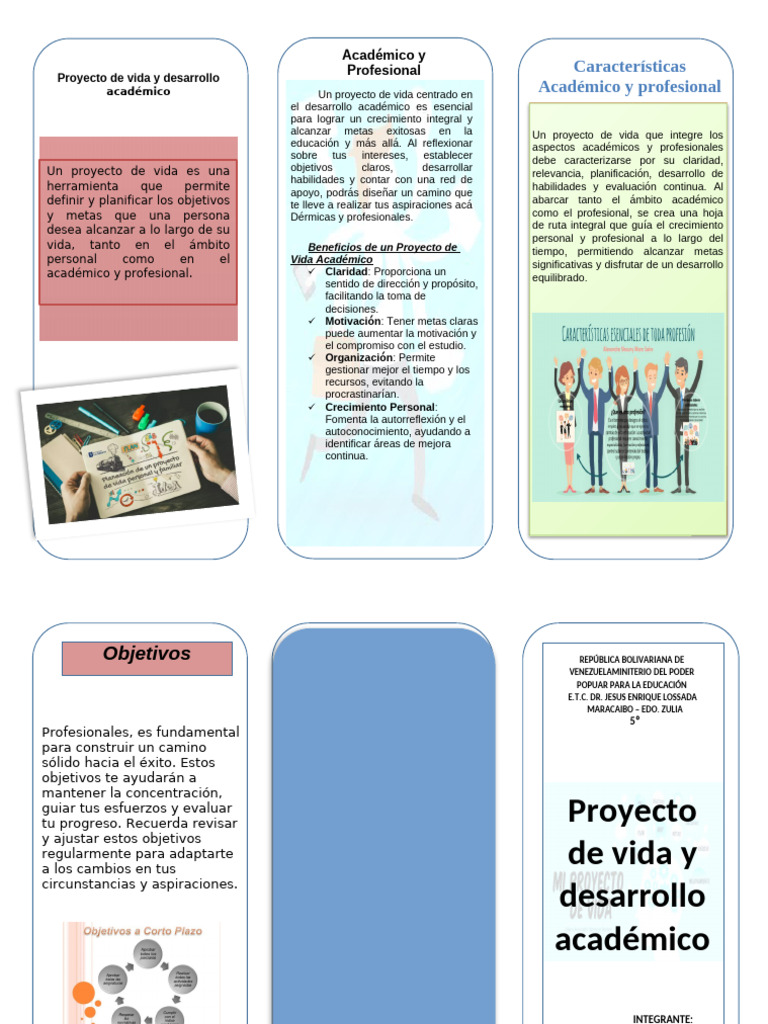 Triptico Proyecto de Vida | PDF