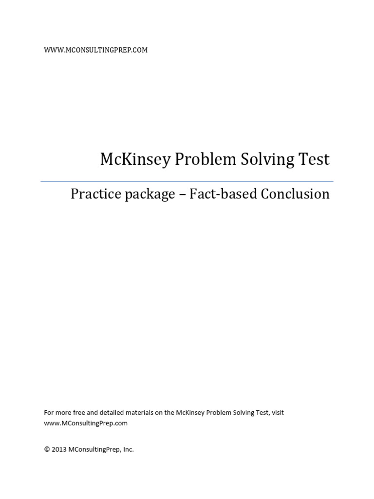 Fact-Based Conclusion - PST Practice Package v1.3 | PDF | Mergers And ...