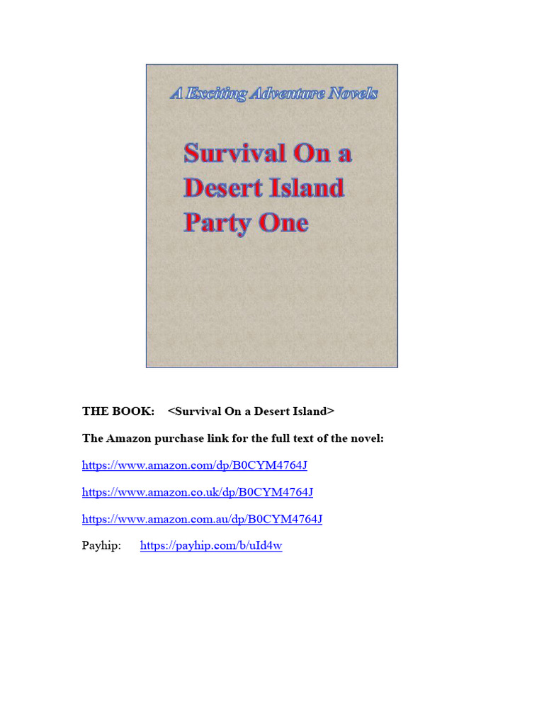 Survival on a Desert Island_Introduction | PDF | Trees