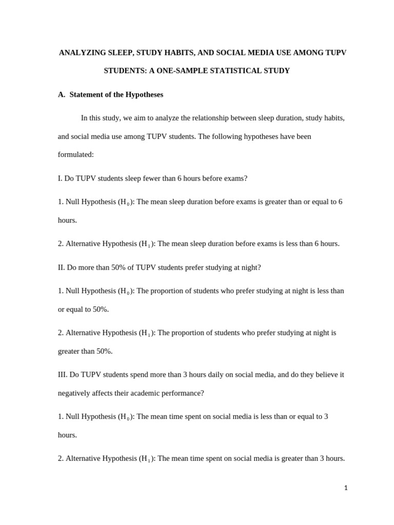Eda Proofreading 2 With Ref | PDF | Hypothesis | Sleep