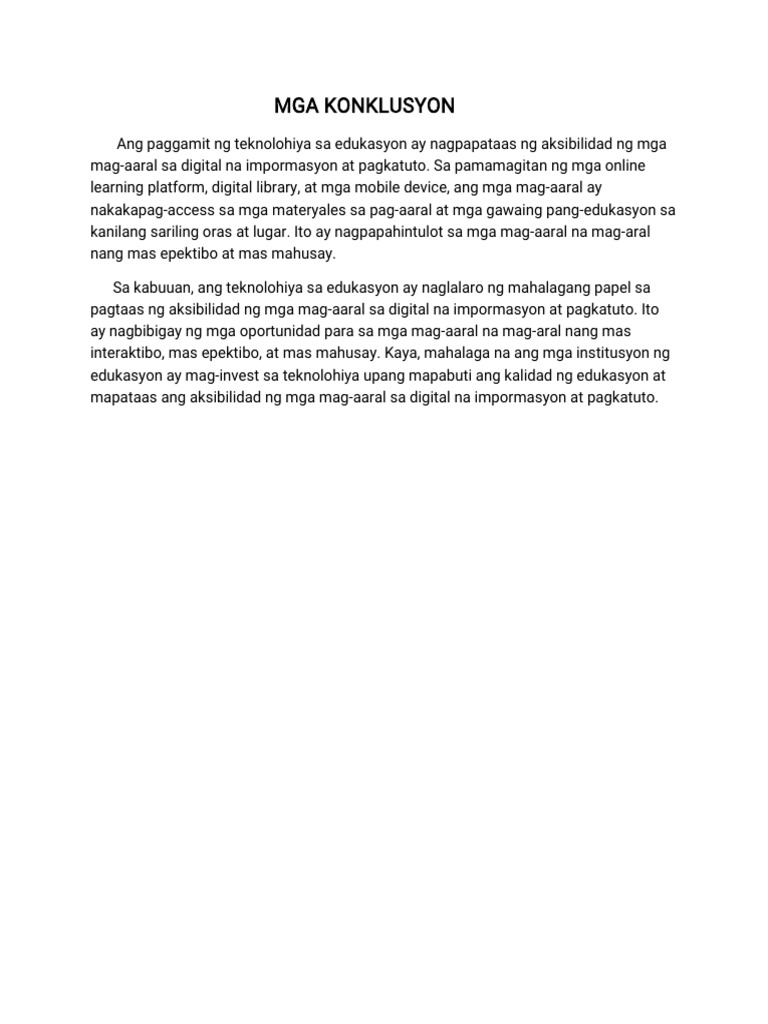 MGA KONKLUSYON-WPS Office | PDF