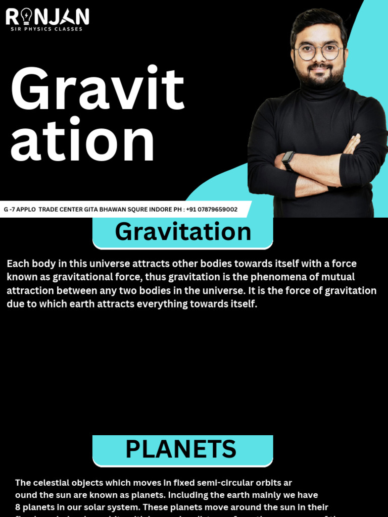 Gravitation | PDF | Orbit | Force