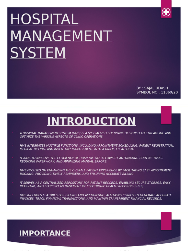 Hospital Management System Overview | PDF