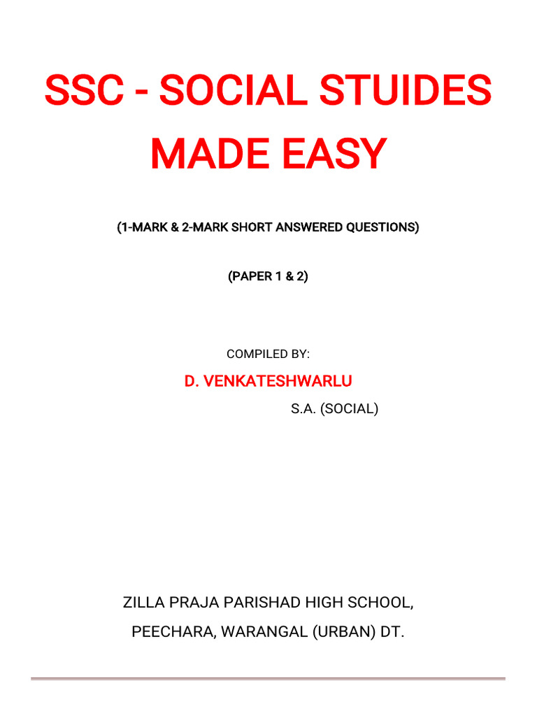 SSC Social Short em | PDF