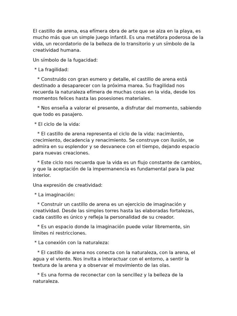 Castillo de Arena | PDF