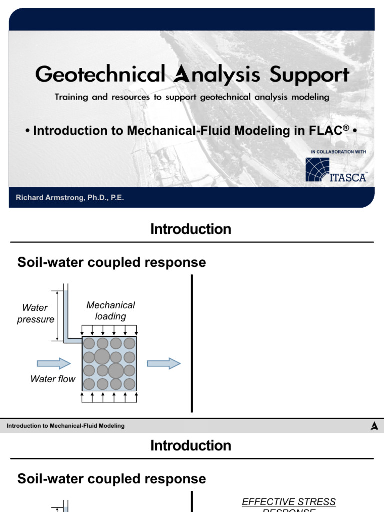 Mechanical-Fluid Modeling in FLAC® | PDF | Fluid Dynamics | Density