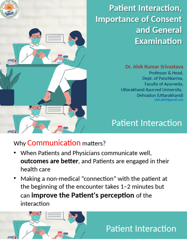 Patient Interaction, Importance of Consent and General Examination ...