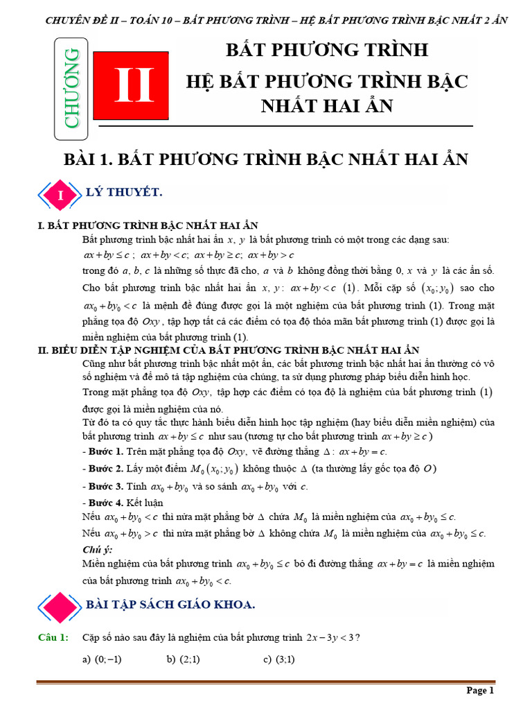 1 Toan 10 b1,2 c2 BPT HBPT Bac Nhat 2 An Tu Luan HDG | PDF