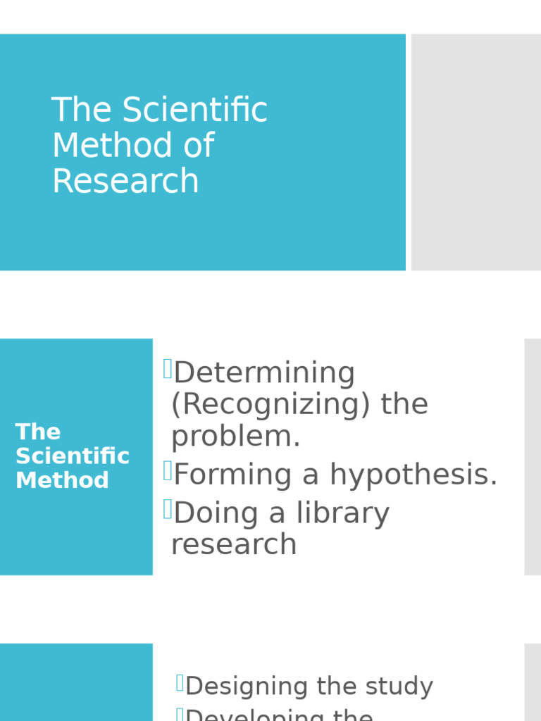 The Scientific Method of Research | PDF | Statistics | Data