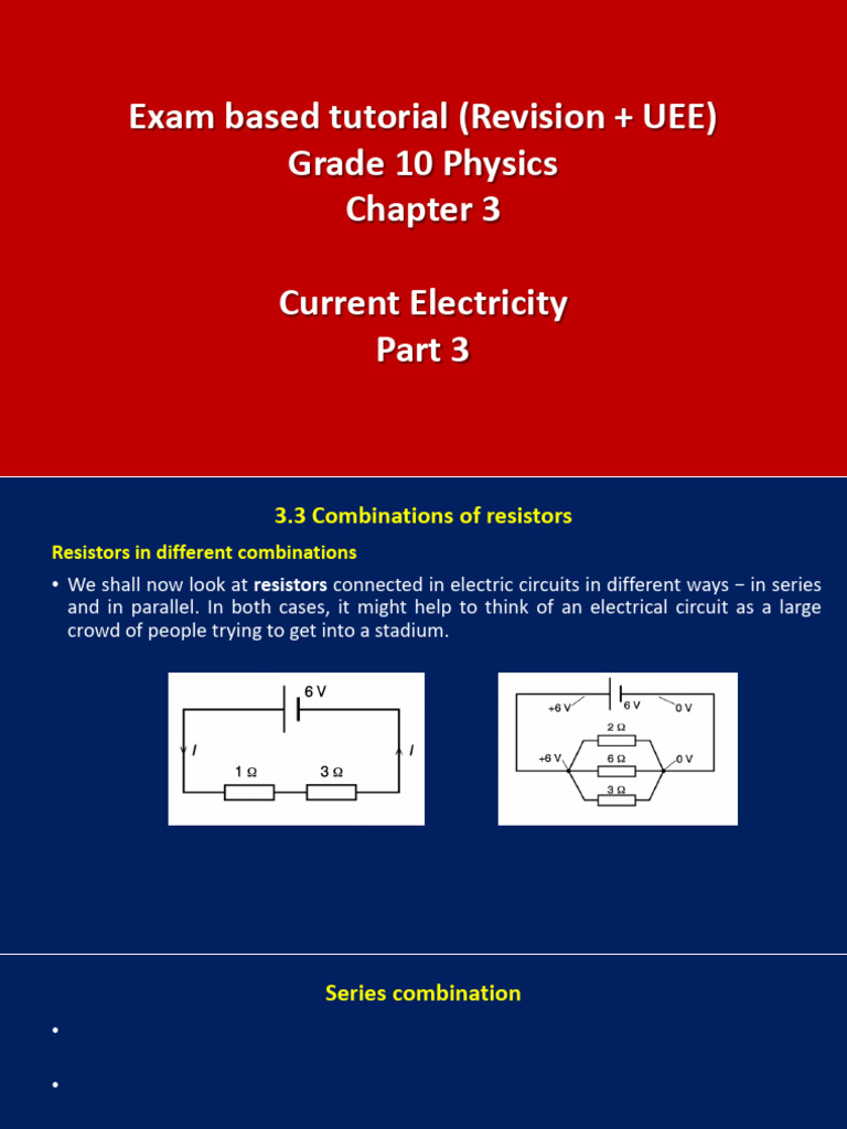 Electric Current and Electric Circuit Part 3 and 4 | PDF | Series And ...