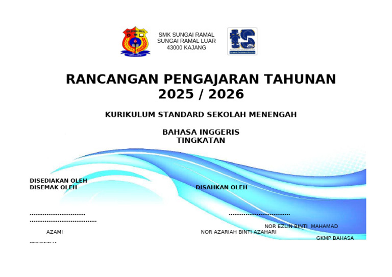 Cover RPT 2025 - 2026 | PDF