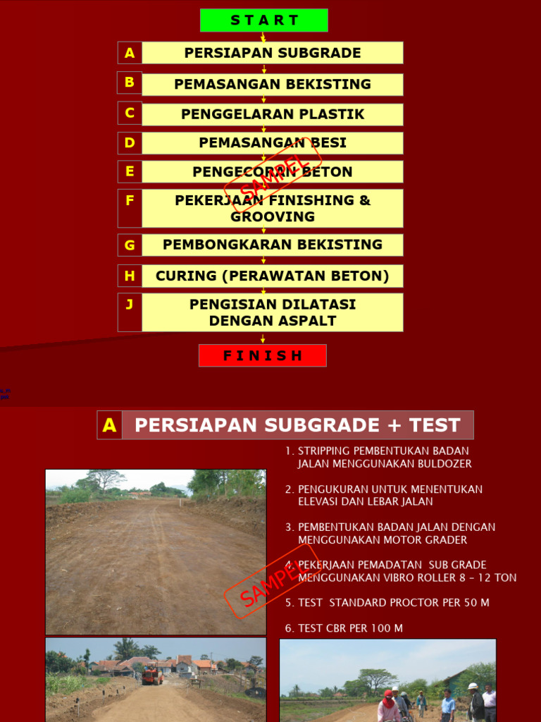 Pemasangan Bekisting Jalan Beton | PDF