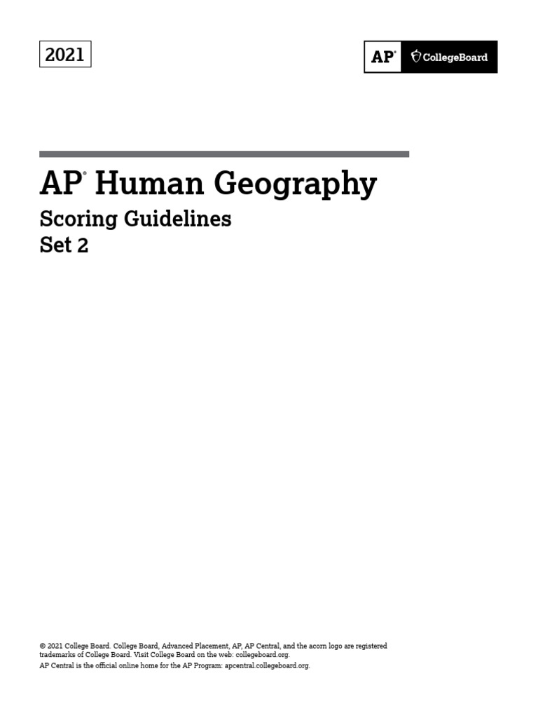 Ap21 SG Human Geography Set 2 | PDF | Cost Of Living | Total Fertility Rate