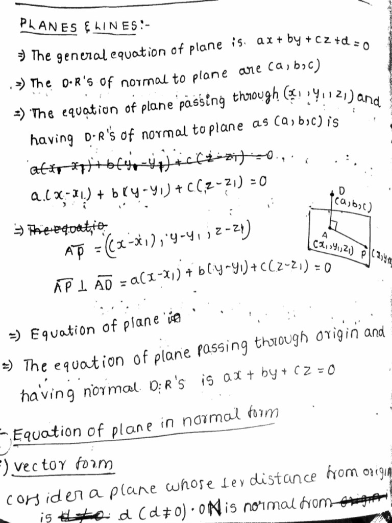 Planes and Lines | PDF