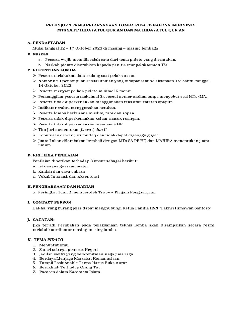 JUKNIS-LOMBA-PIDATO | PDF