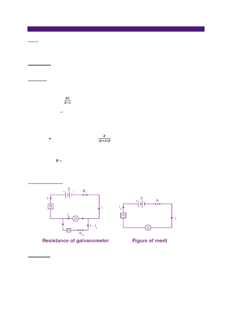 Exp 4 - Galvanometer Resistance - Half Deflection Method | PDF | Electromagnetism | Electricity