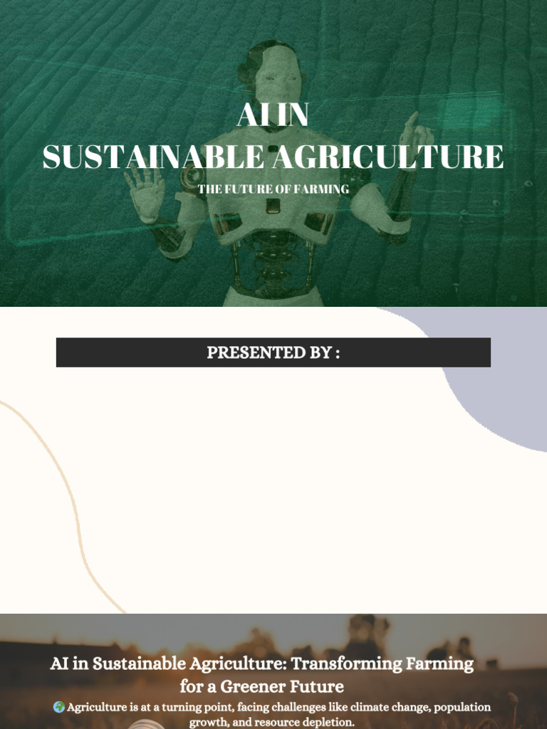 Ai in Sustainable Agriculture | PDF | Agriculture | Artificial Intelligence
