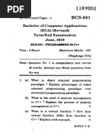 BCS 031 Previous Year Question Papers by Ignouassignmentguru | PDF | C++ | Class (Computer ...
