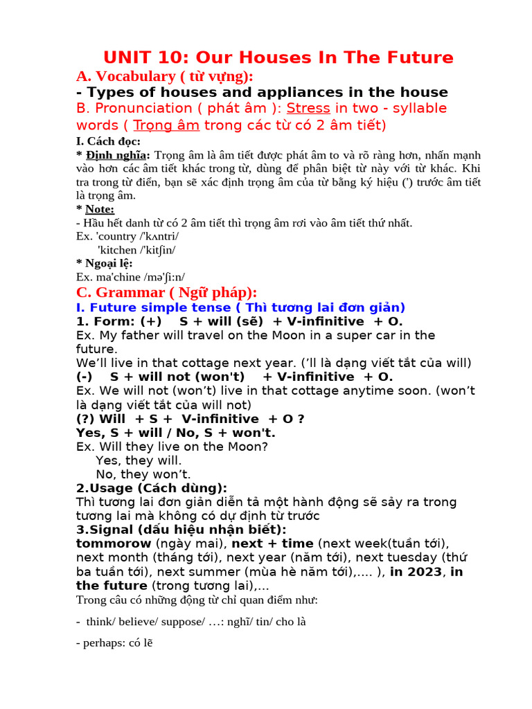 UNIT 10 - Grammar | PDF