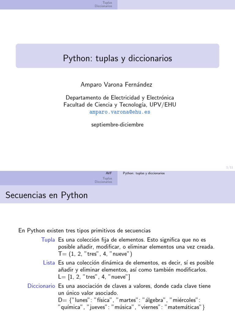 7 Python - Diccionarios | PDF | Python (lenguaje de programación) | Ingeniería de software