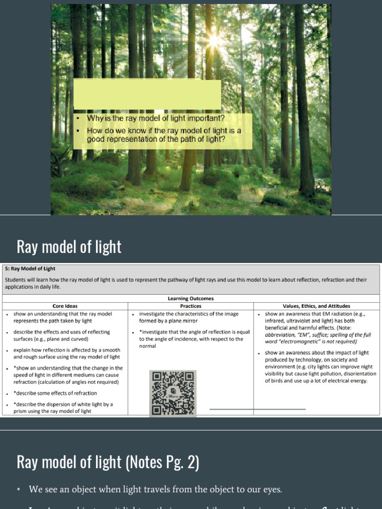 Chapter 5 - Ray Model of Light G3 | PDF | Mirror | Reflection (Physics)