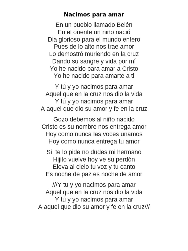 Nacimos para Amar | PDF