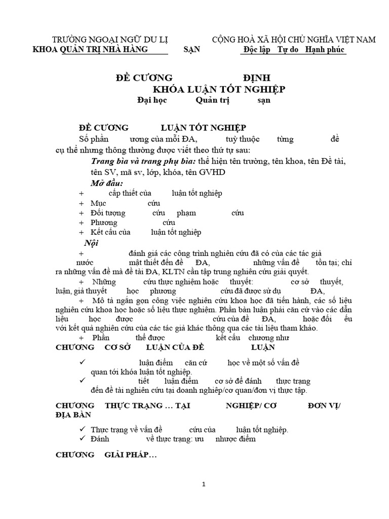 2025 Tai Lieu Huong Dan Khoa Luan Tot Nghiep k16 | PDF