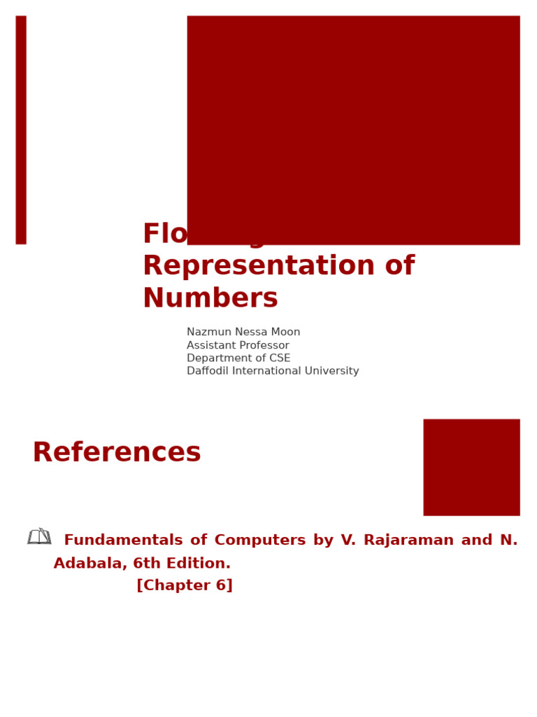 L-5 Floating Point Representation of Numbers | PDF | Arithmetic | Mathematical Notation