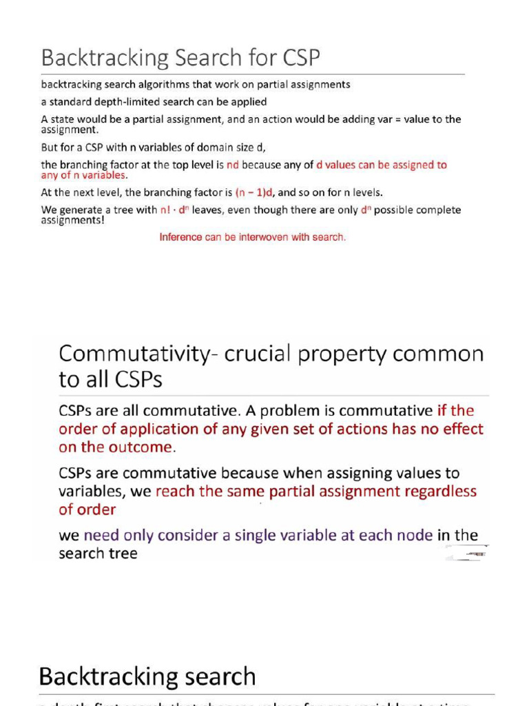 Backtracking, MRV, LSV, Forward Checking - Online Class | PDF
