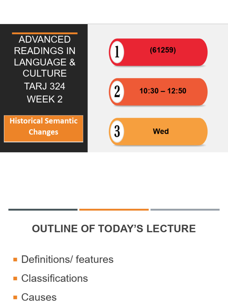 07 - Lecture 3 Historical Semantic Change | PDF