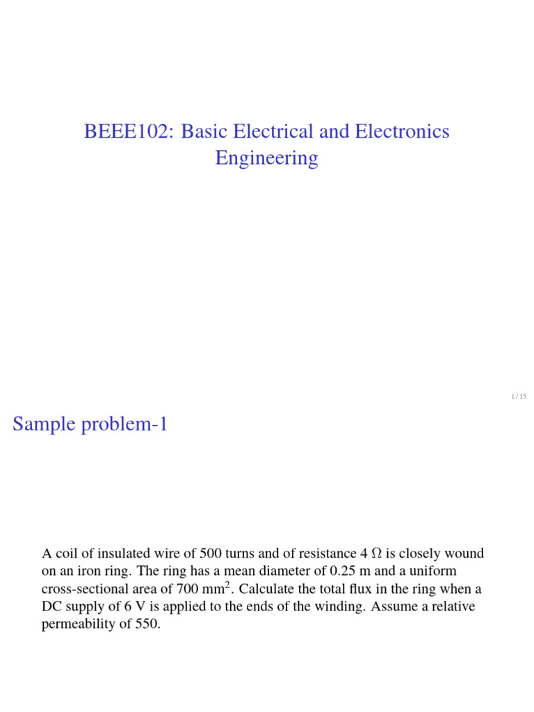 WINSEM2024-25 BEEE102L TH VL2024250504515 2025-02-27 Reference-Material-I | PDF | Inductor ...