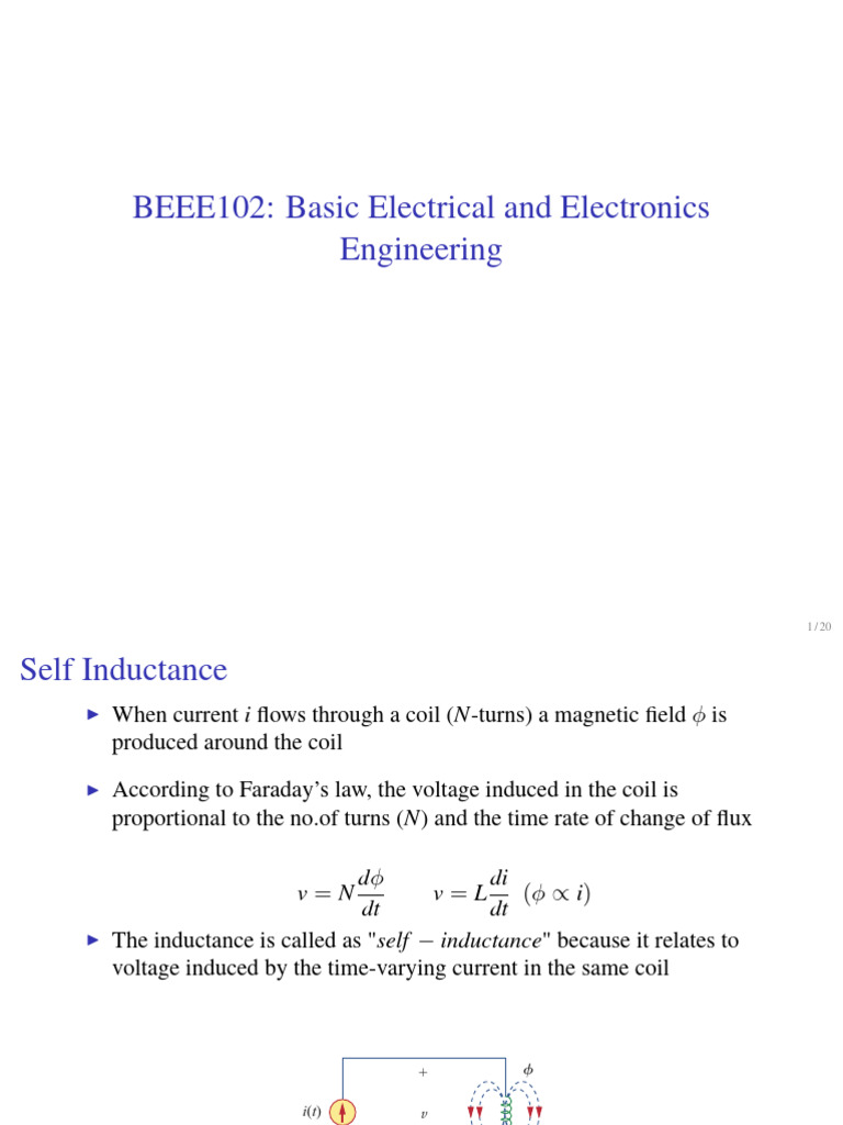 Self and Mutual Inductance Explained | PDF | Inductance | Inductor