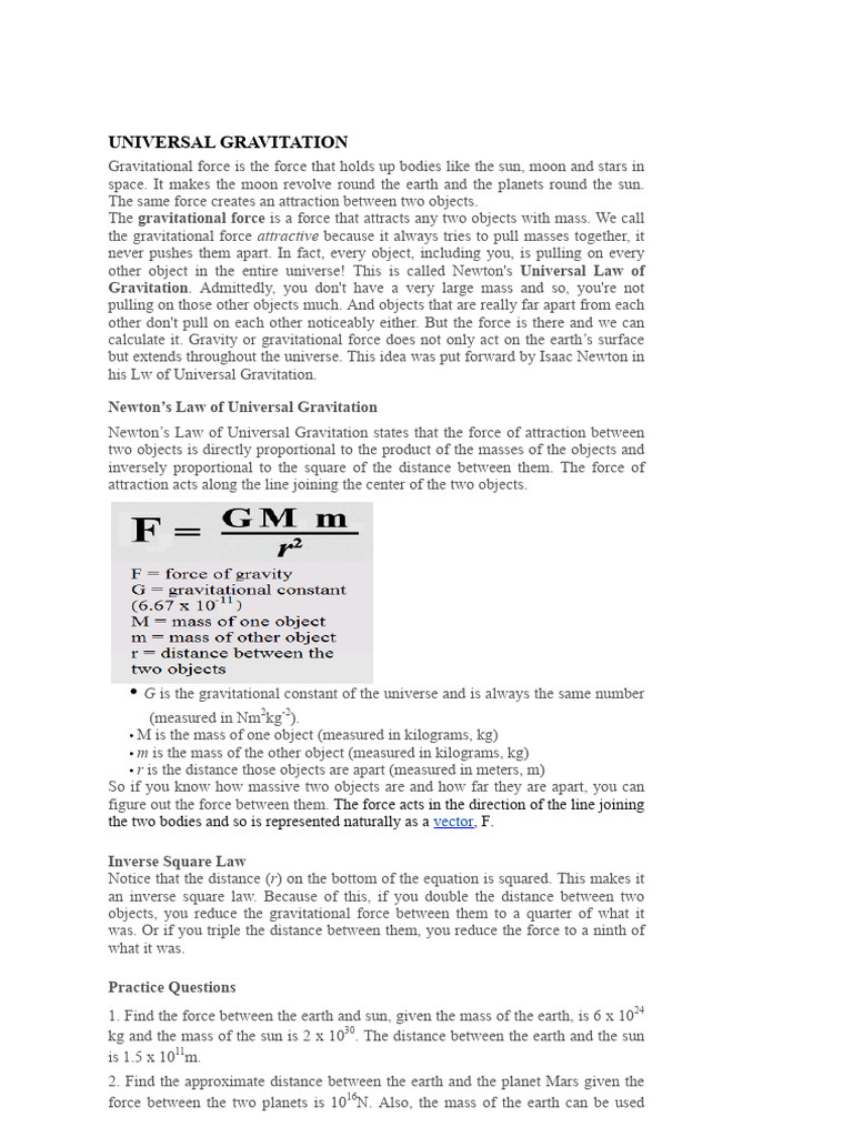 Screenshot 2025-03-13 at 09.45.13 | PDF | Orbit | Newton's Law Of ...