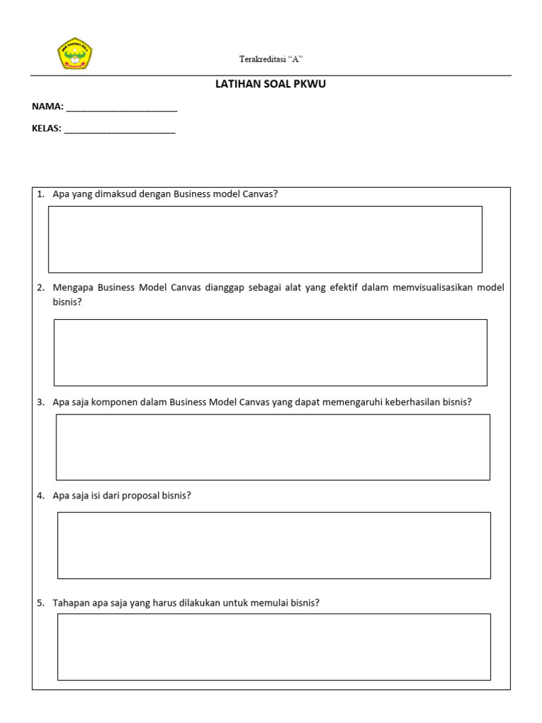 Latihan Soal PKWU 2425 Kelas XII | PDF