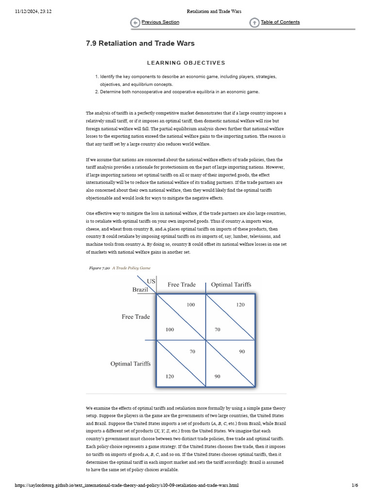 Retaliation and Trade Wars | PDF | Tariff | General Agreement On ...