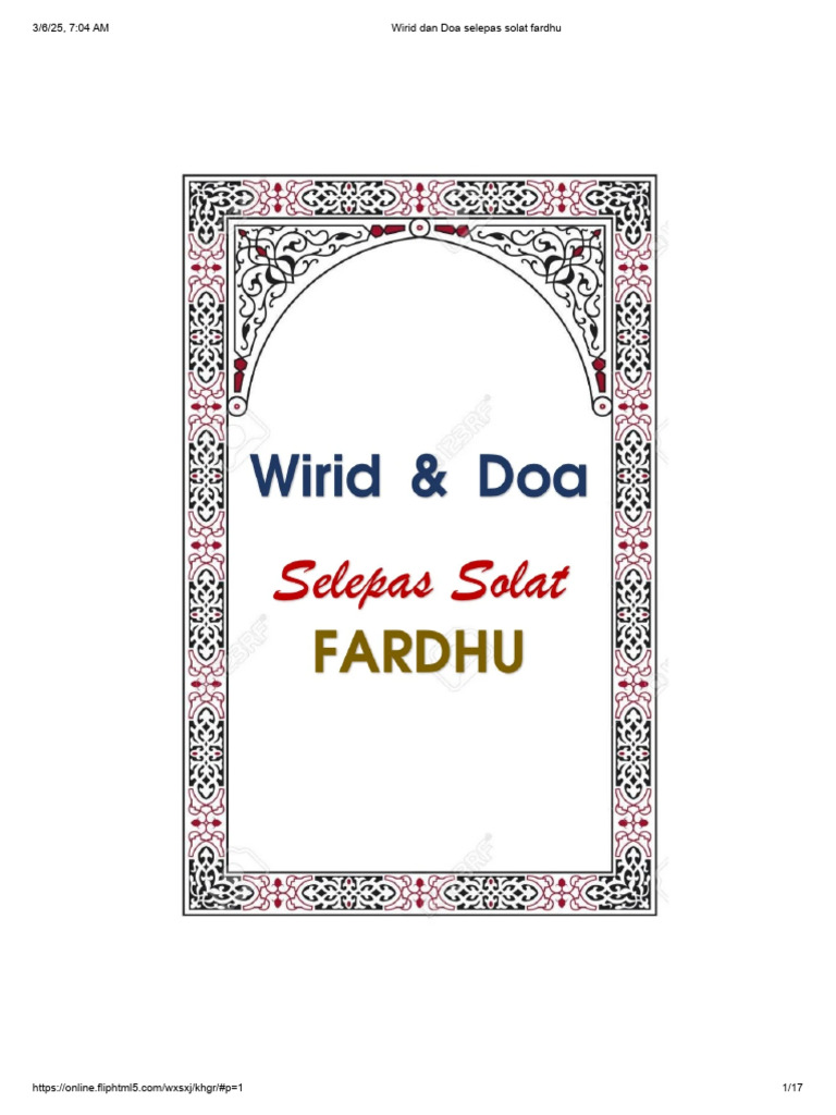 Doa dan Wirid Selepas Solat Fardhu | PDF
