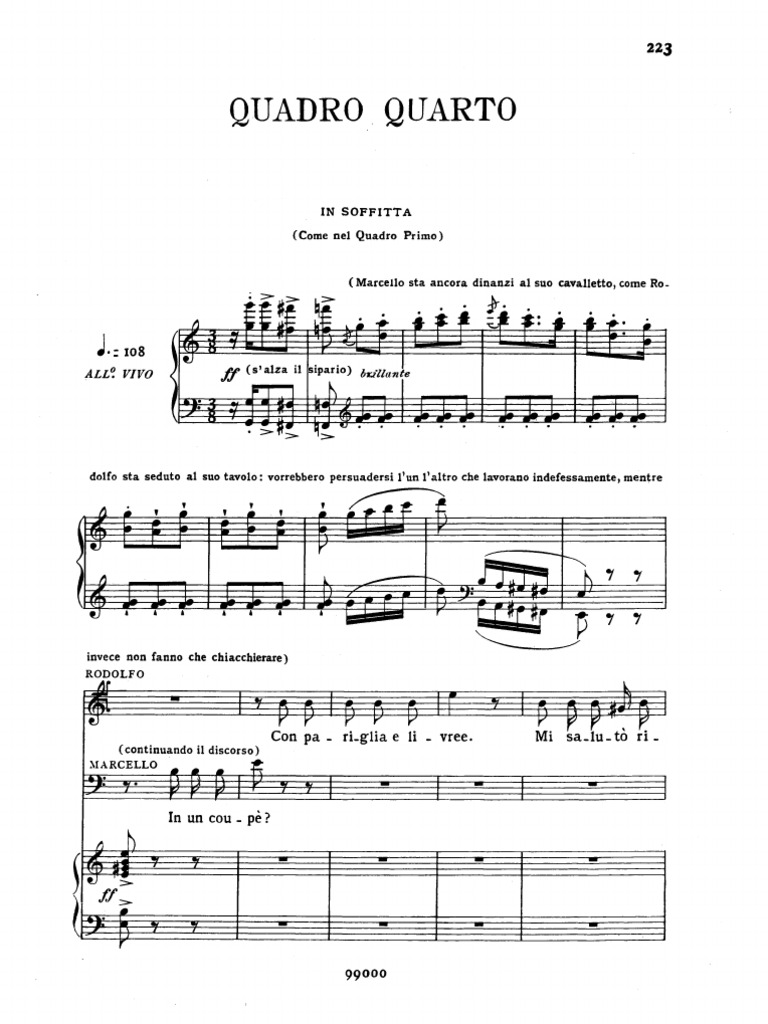 Dueto LaBohemeRodolfoMarcello | PDF