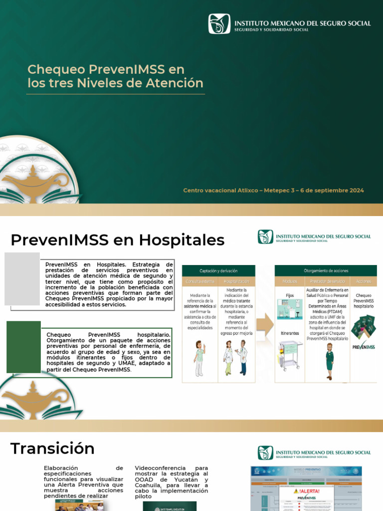 16.-Chequeos PrevenIMSS en Los Tres Niveles de Atención | PDF ...