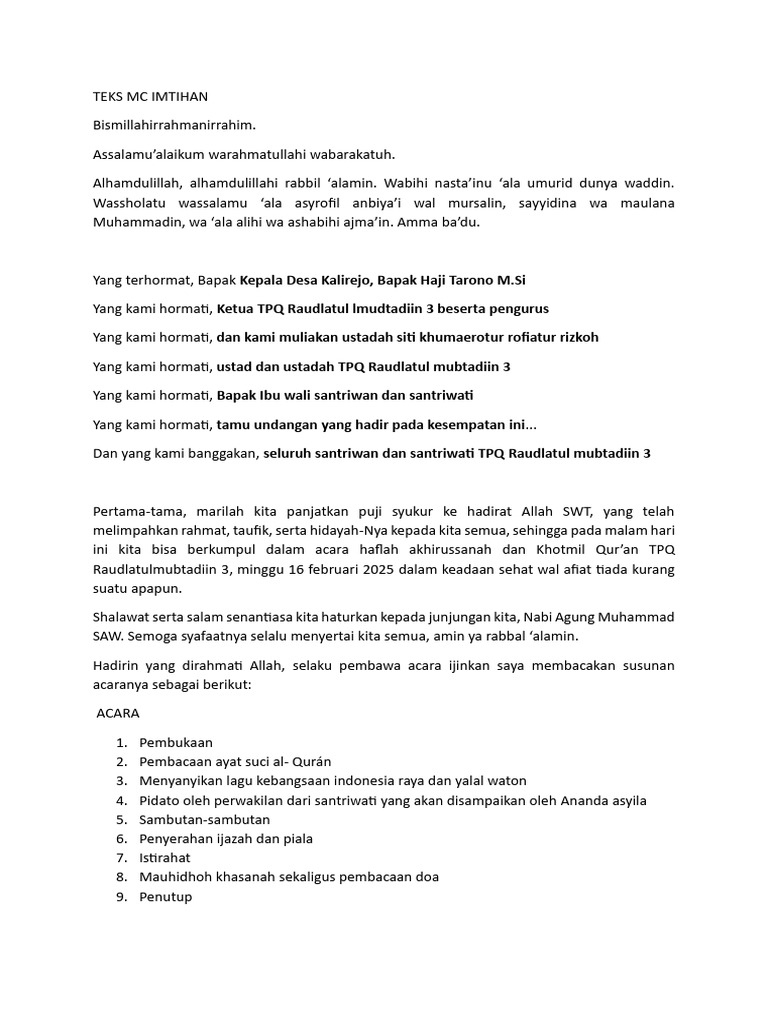 TEKS MC IMTIHAN Fix | PDF