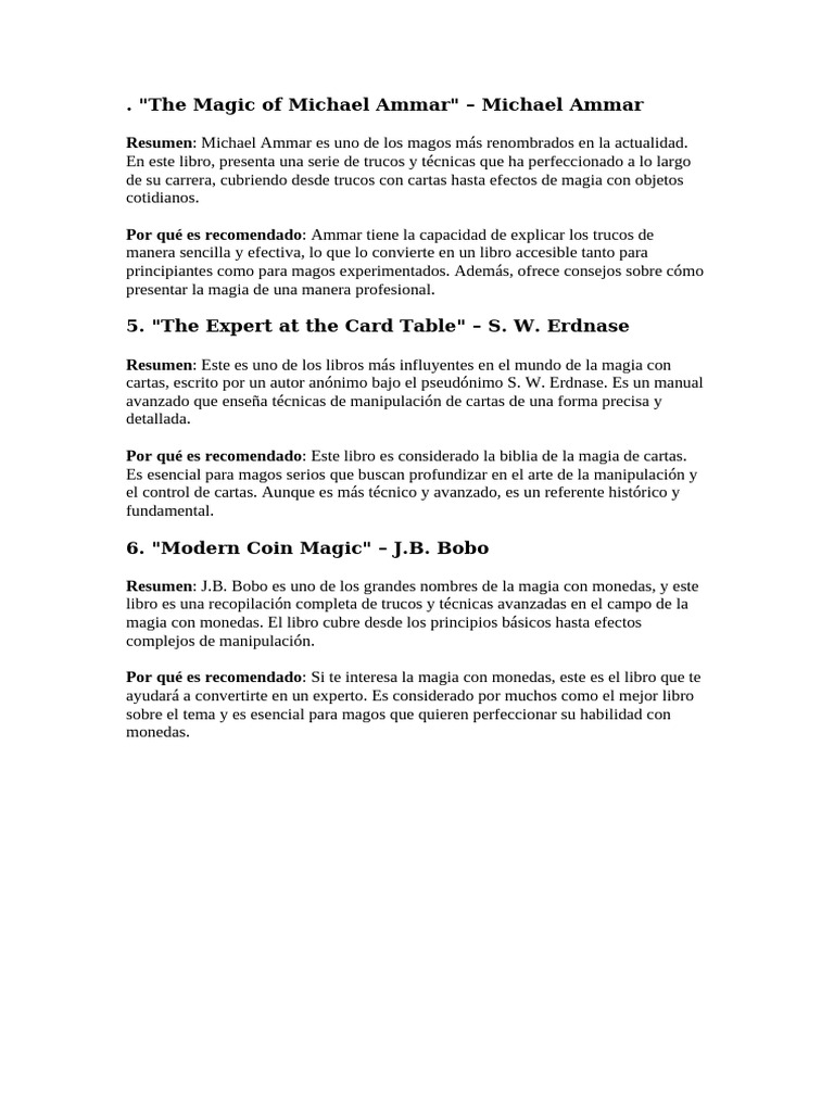 La Magia de Michael Ammar | PDF