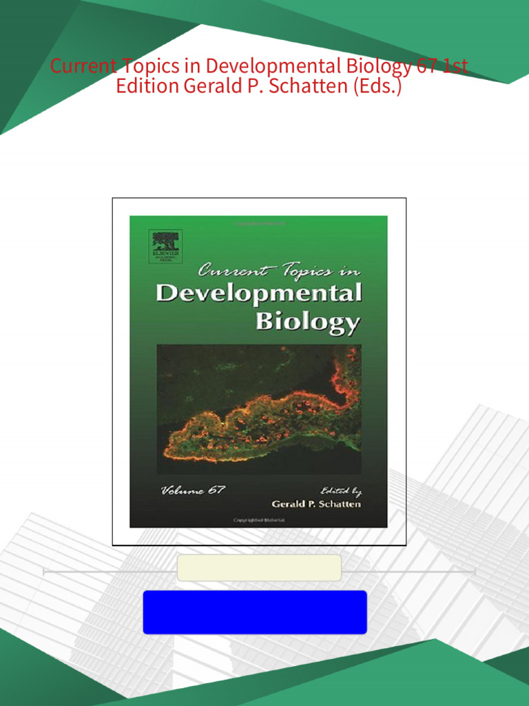 Current Topics in Developmental Biology 67 1st Edition Gerald P ...