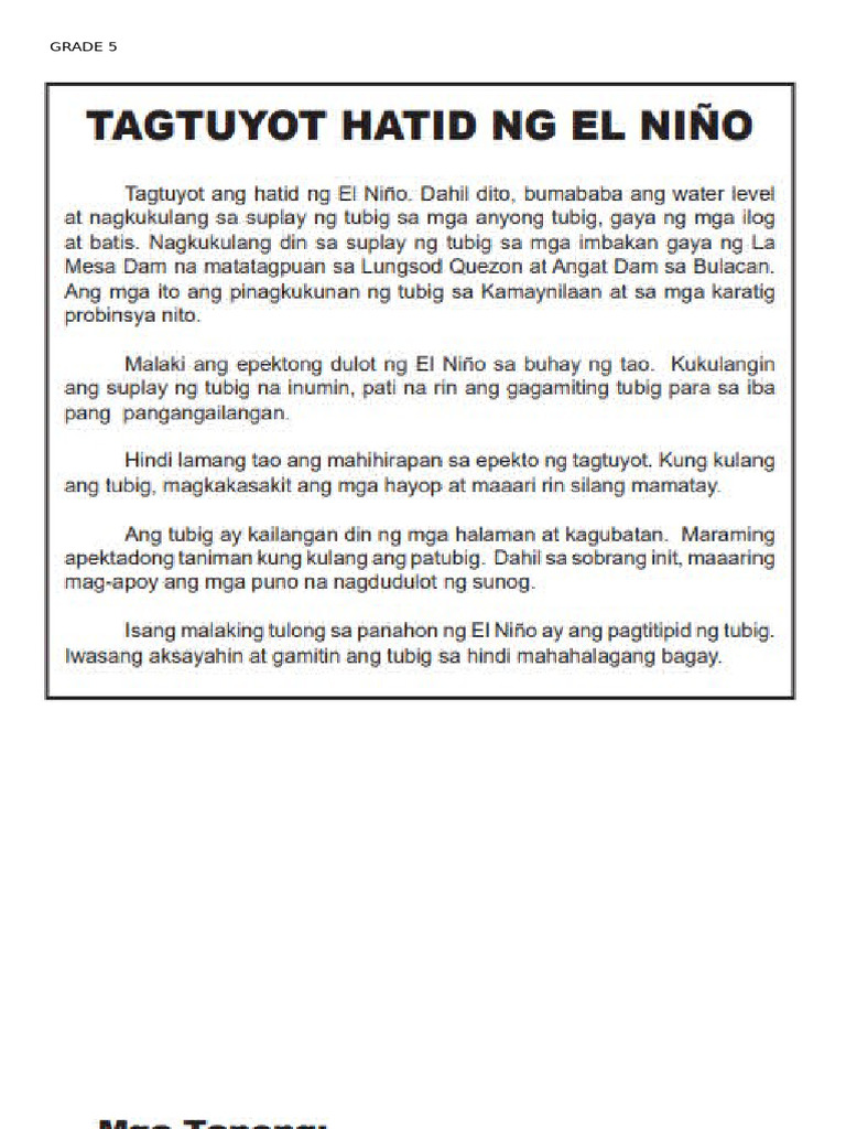 Grade 5 Filipino | PDF