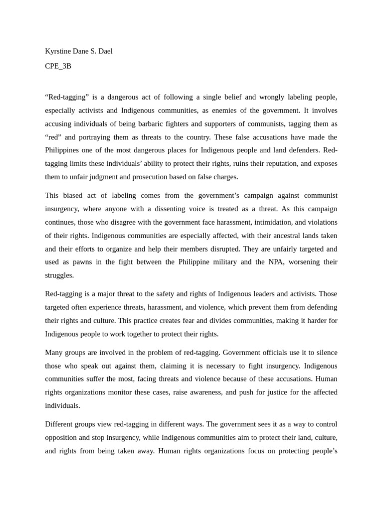 Dael - PICPE (Case Analysis) | PDF | Violence | Human Rights