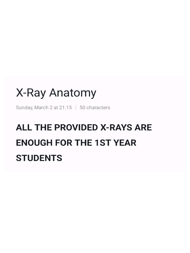 X Rays | PDF