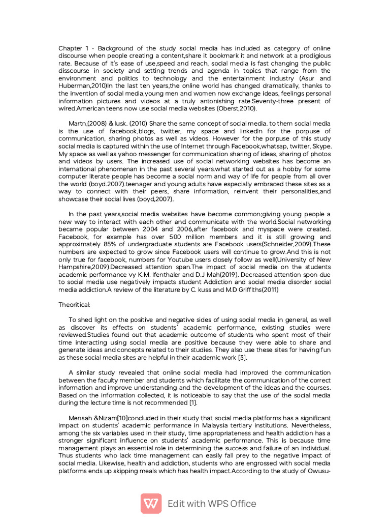 Chapter 1 - Bac-WPS Office | PDF | Survey Methodology | Social Media