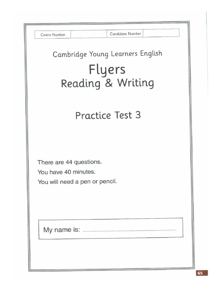 Test 3 - Flyers | PDF