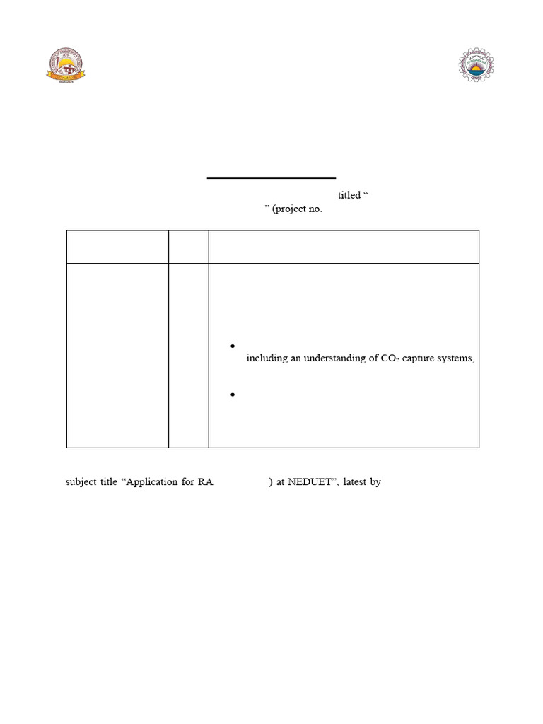 Research Assistant UGRA SHEC | PDF